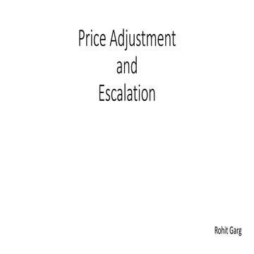 Price adjustment and escalation | PPTX