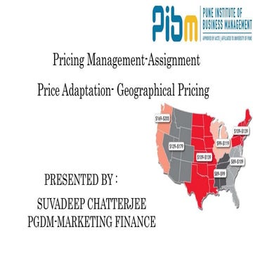 Price Adaptation-Geographical pricing PPT | PPTX