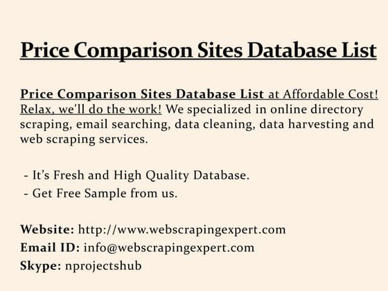 Price Comparison Software for Etsy | PPT