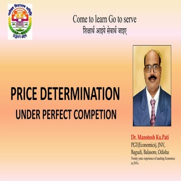 Price determination under perfect competition | PPT