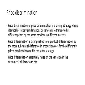 Price discrimination in djb | PPT