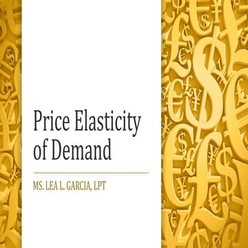 Price elasticity of demand (ped) | PPTX