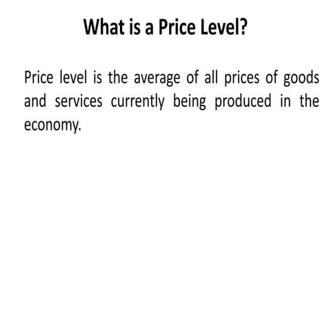PRICE LEVEL.pptx ECONOMICS MONEY SUPPY PRICE | PPTX