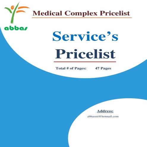 Medical Complex Pricelist | PDF