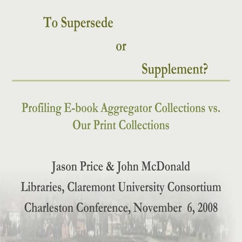 Print book availability from Ebook aggregators | PPTX | Desktop ...