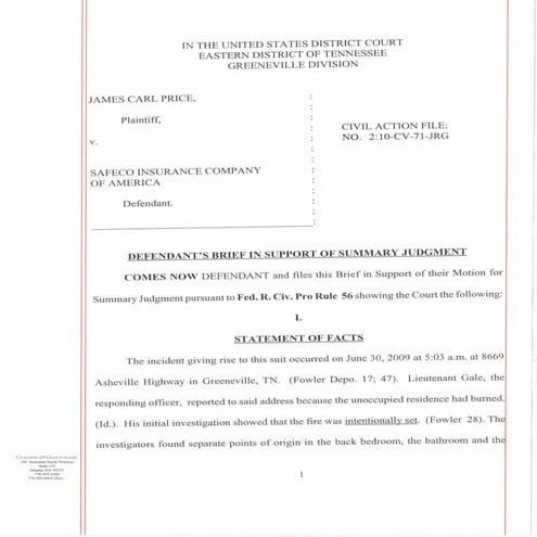 Motion For Partial Summary Judgment | PDF