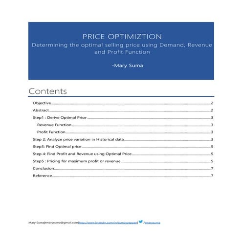 Price Optimization | PDF