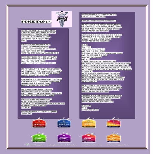 Price tag by jessie j | PDF