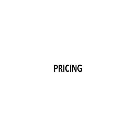 PRICING.ppt