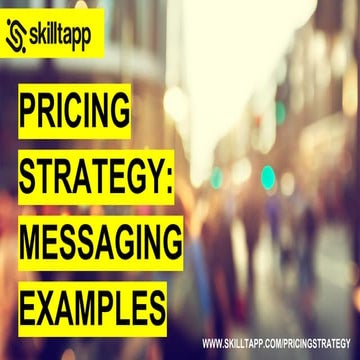 Pricing Strategy: Messaging Examples | PDF