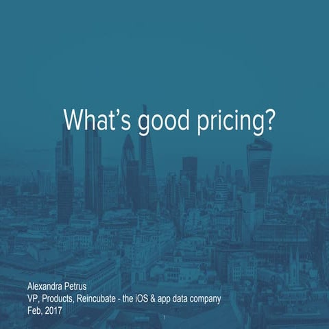Pricing - what's good pricing | PPT
