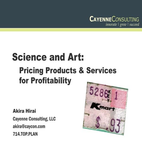 The Science and Art of Pricing | PPTX