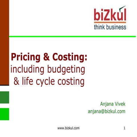 Pricing And Costing | PPT