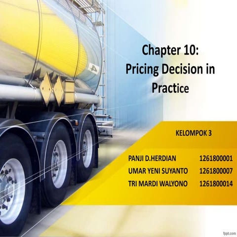 PRICING DECISION IN PRACTICE | PPTX