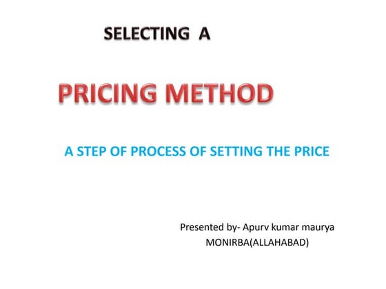 Pricing Strategy ppt | PPT