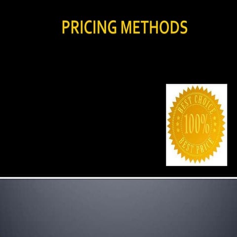 Pricing methods | PPT