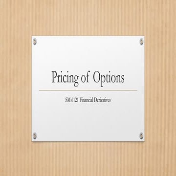 Pricing of Derivatives - Options (1).pptx