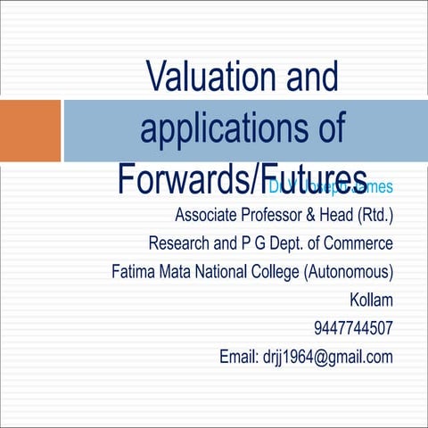 Pricing of Forwards and Futures.ppt