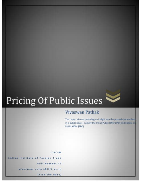 Initial Public Offering Ipo Process Ppt