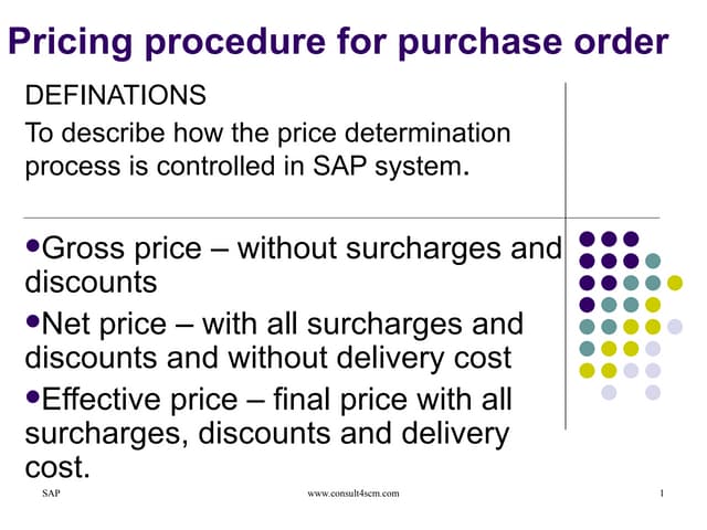 sap-mm-pricing-procedure sap mm people learning | PDF
