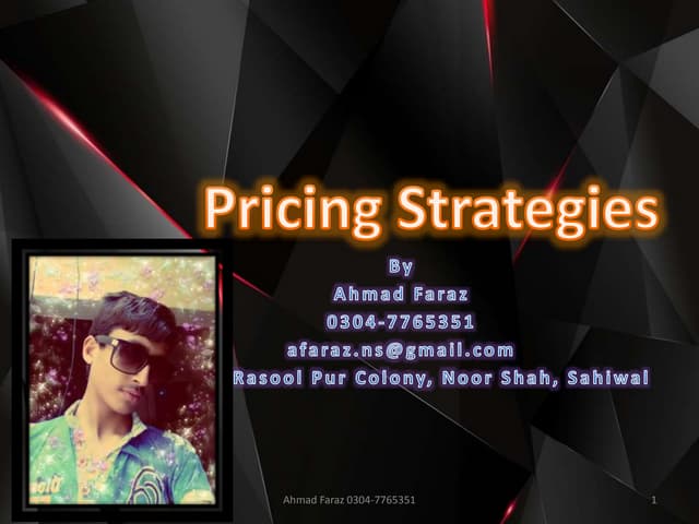 Pricing- PHILIP KOTLER | PPTX