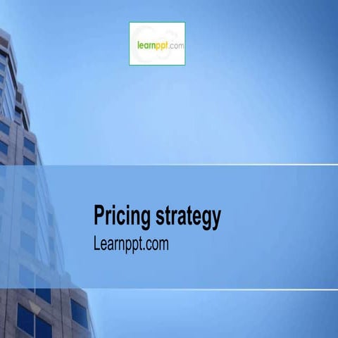 Pricing strategy | PPT