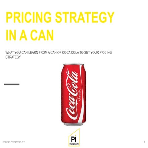 Pricing Strategy in a Can | PPT
