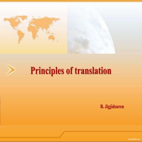 Principles of translation | PDF