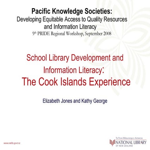 Pride Presentation of Cook Islands School Libraries | PPT