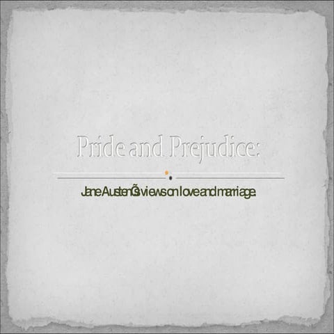 Pride And Prejudice | PPT