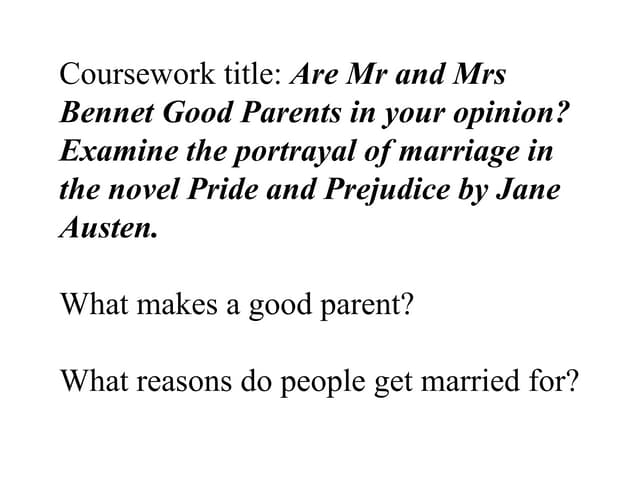 Jane Austen's Pride and Prejudice | PPTX