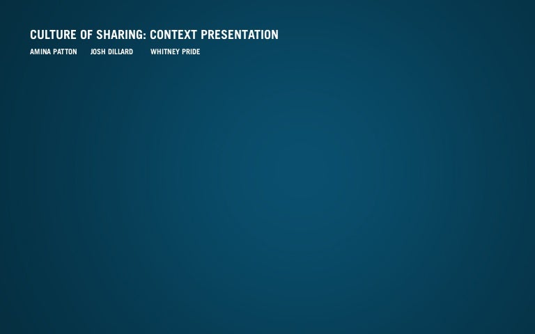 Contextualizing presentation