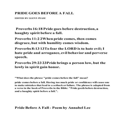 Pride goes before a fall | DOCX