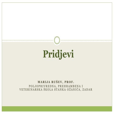 Pridjevi - zadaci | DOCX