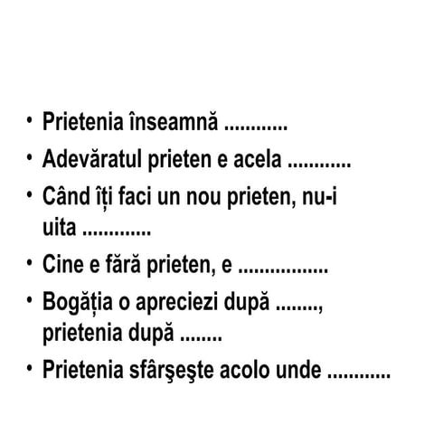 Prietenia cl VIII | PPT