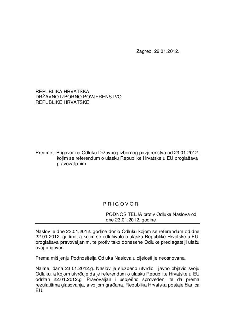 Prigovor dip 25012
