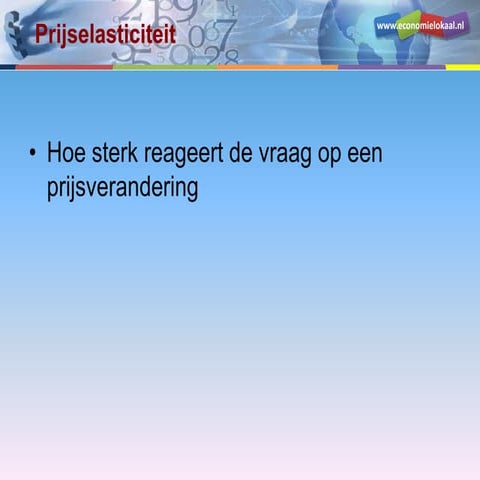 Prijselasticiteit | PPTX