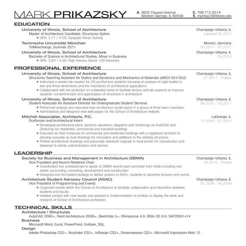 Mark Prikazsky's Resume | PDF