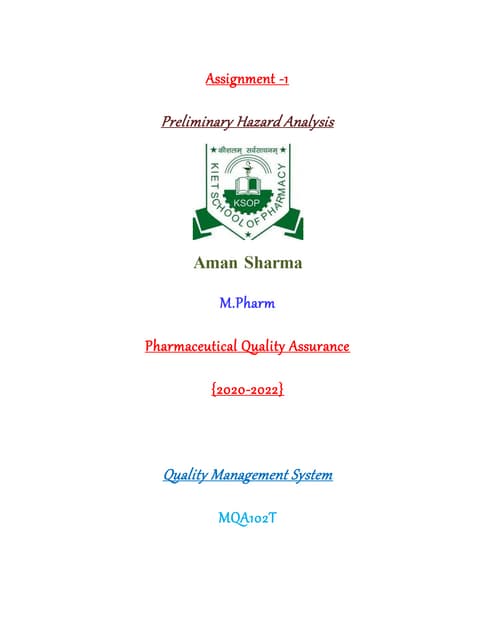 Ehs for pharmaceuticals | PPT