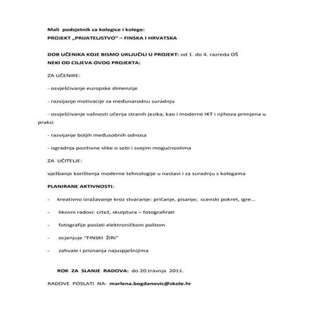 Mali podsjetnik | DOC