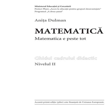Primar matematica ii_cadru_didactic | PDF