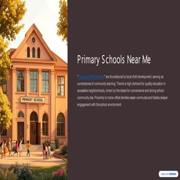 Find the Best Local Primary and Secondary Schools | PDF