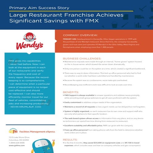 FMX Customer Case Study: Primary Aim | PDF