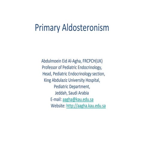 Primary hyperaldosteronism | PDF