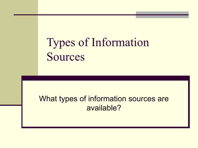 Sources of information | PPTX