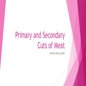 Primary and secondary cuts of meat | PPTX
