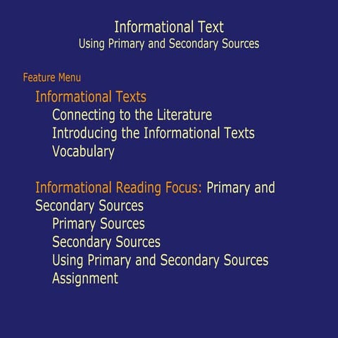 Primary and secondary sources | PPT
