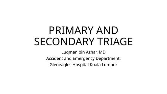 Malaysian Triage Scale New Revised 2019-1.pdf | First Aid | Injuries