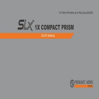 Instruction Manual | Primary Arms SLX-1XP | PPT