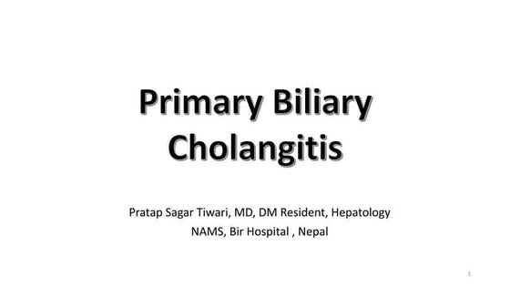 Primary Biliary Cholangitis | PDF
